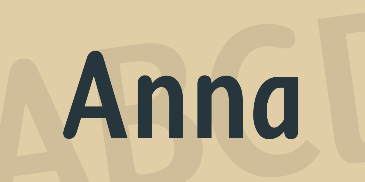 Anna Font · 1001 Fonts