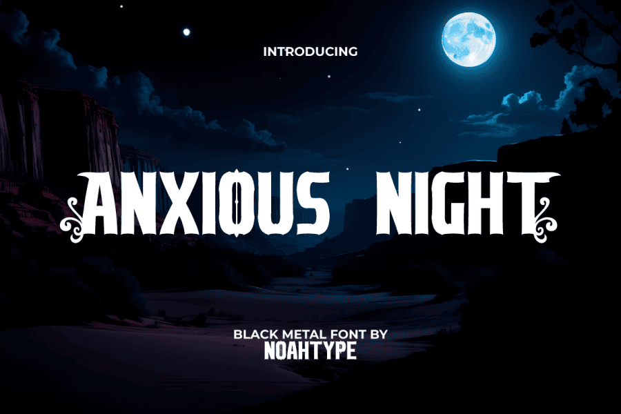 Anxious Night Demo Font · 1001 Fonts
