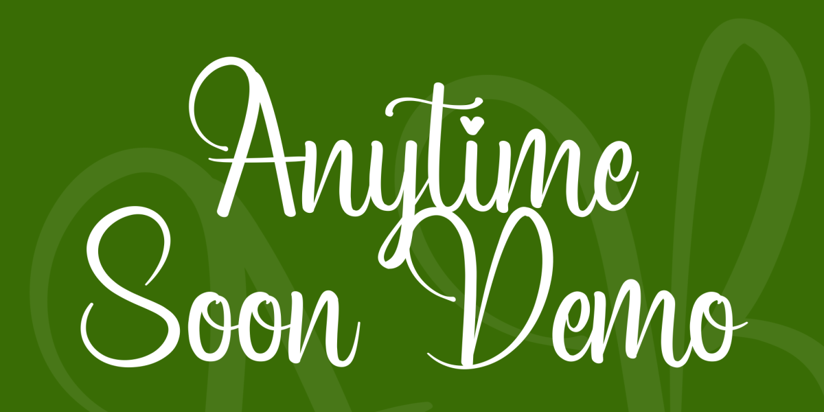 Anytime Soon Demo Font · 1001 Fonts