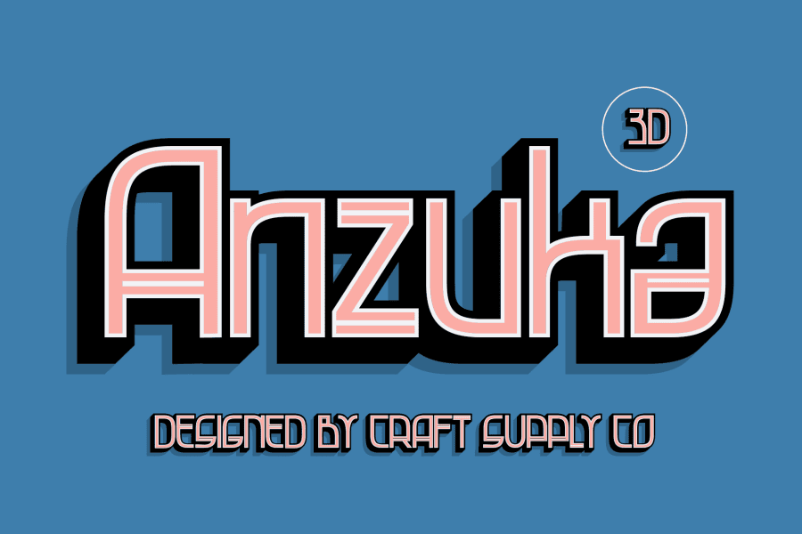 Anzuka Extrude Right Demo Font · 1001 Fonts