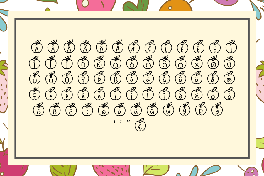 Apple Fruit Font · 1001 Fonts