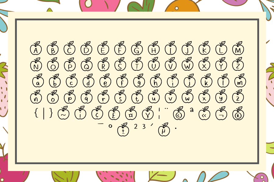 Apple Fruit Font · 1001 Fonts