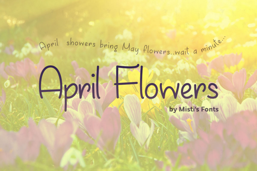 April Flowers Font · 1001 Fonts