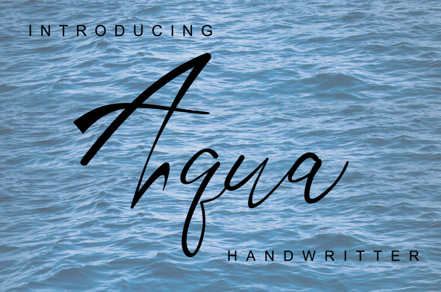 Aqua Script Font · 1001 Fonts