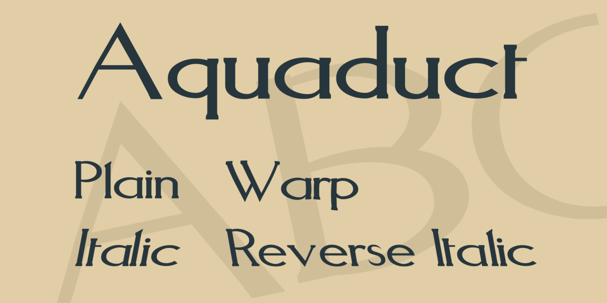Aquaduct Font Family · 1001 Fonts