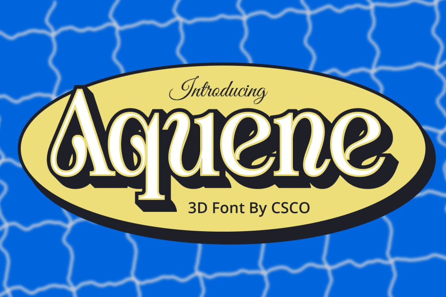 Aquene 3D Demo Font · 1001 Fonts