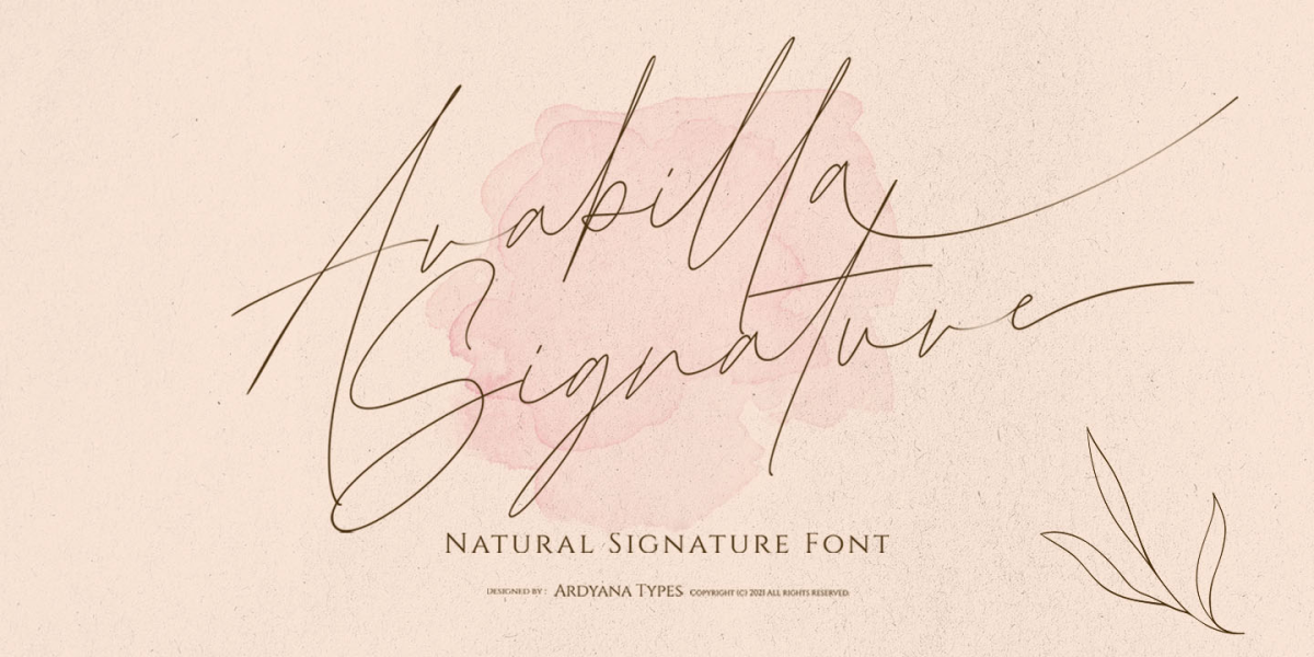 Arabilla Signature Font · 1001 Fonts