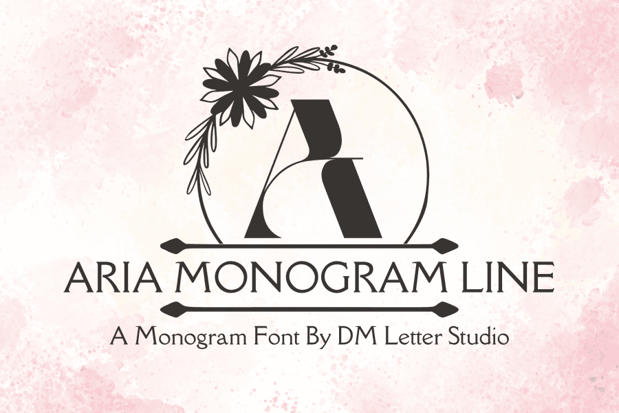 Aria Monogram Line Font · 1001 Fonts