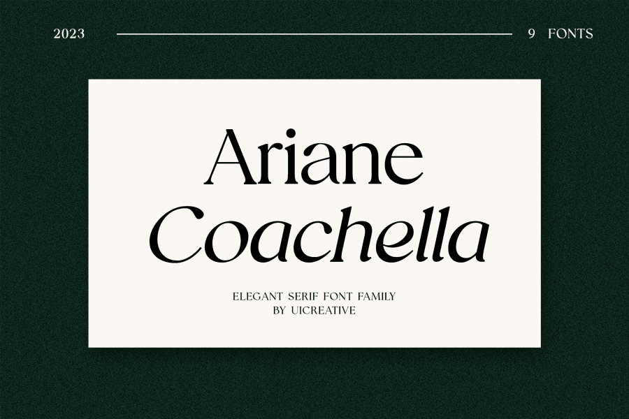 Ariane Coachella Font Family · 1001 Fonts