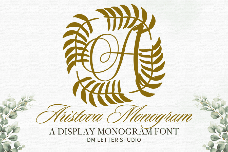 1 Free Aristova Monogram Font · 1001 Fonts