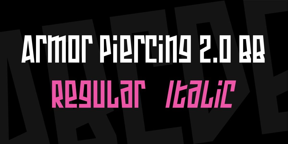 Armor Piercing 2.0 BB Font Family · 1001 Fonts