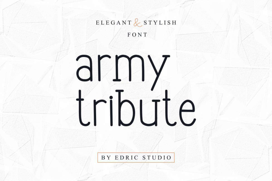 Army Tribute Demo Font · 1001 Fonts