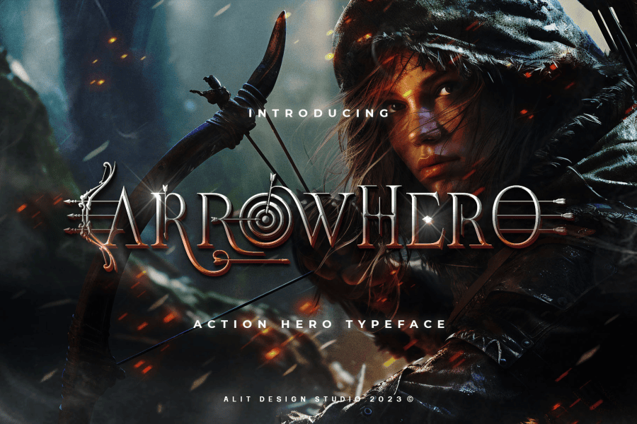 Arrow Hero Font · 1001 Fonts