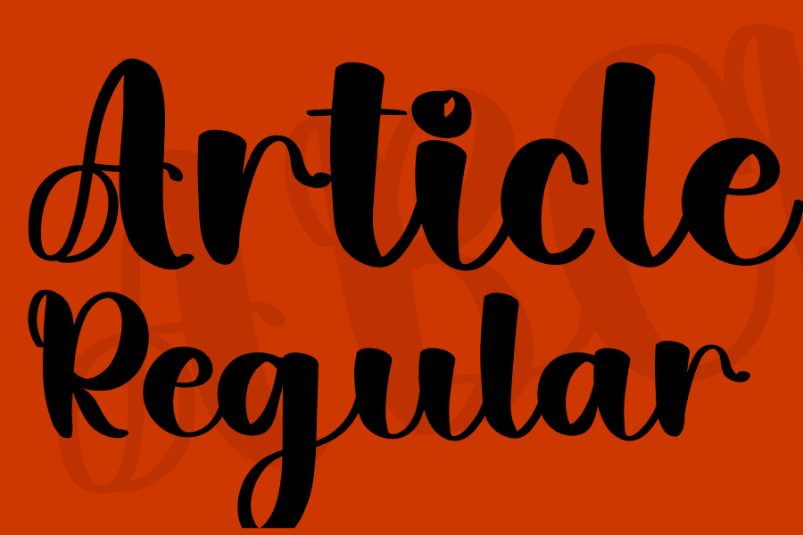 Article Font · 1001 Fonts