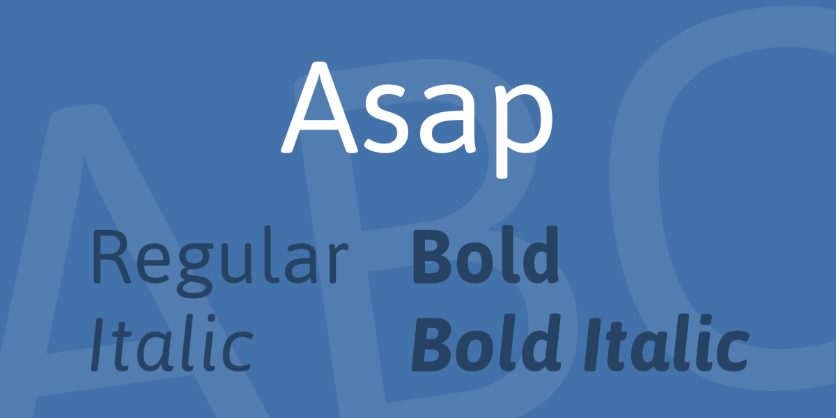 Asap Font Family · 1001 Fonts