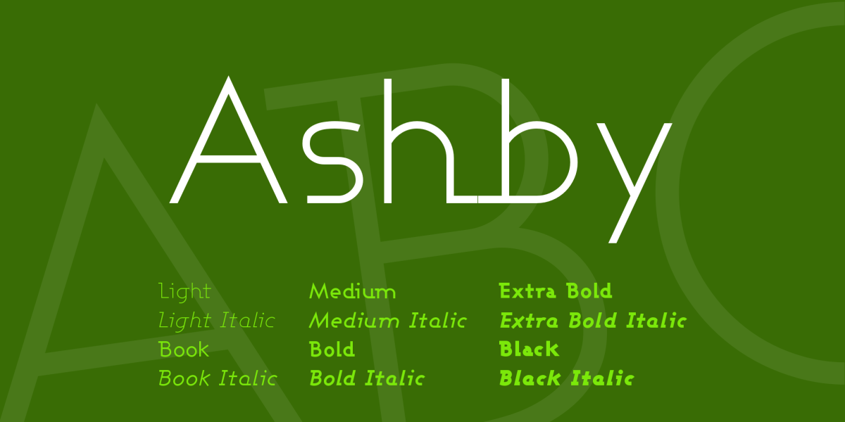 Ashby Font Family · 1001 Fonts