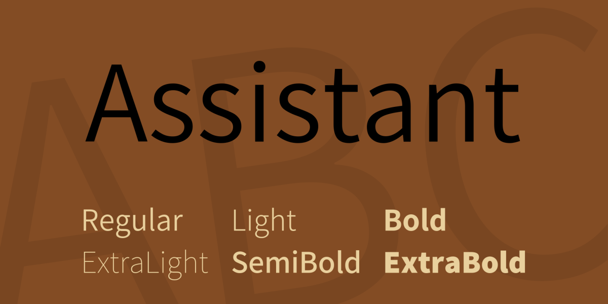 Assistant Font Family · 1001 Fonts