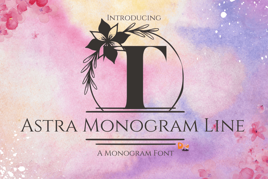 Astra Line Monogram Font · 1001 Fonts