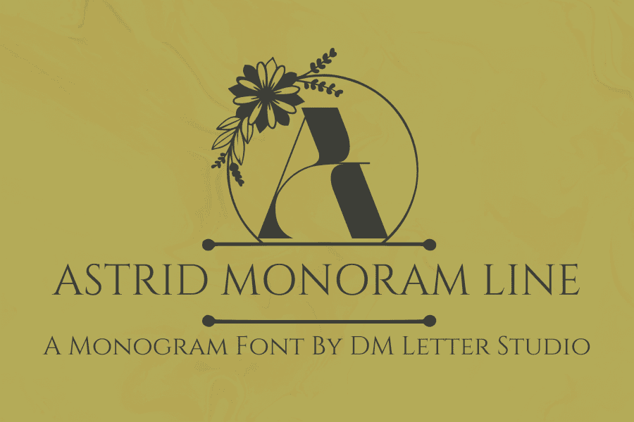 Astrid Monogram Line Font · 1001 Fonts