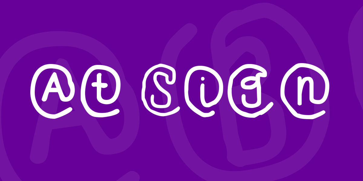 At Sign Font · 1001 Fonts