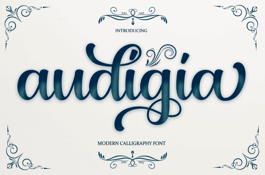 Audigia Script Font · 1001 Fonts