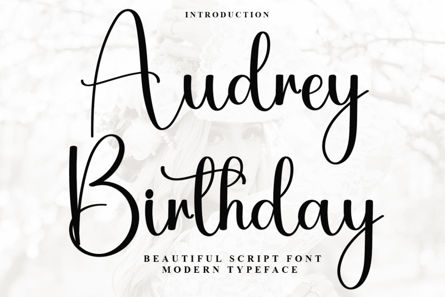 Audrey Birthday Font · 1001 Fonts