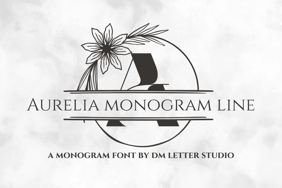 Aurelia Monogram Line Font · 1001 Fonts