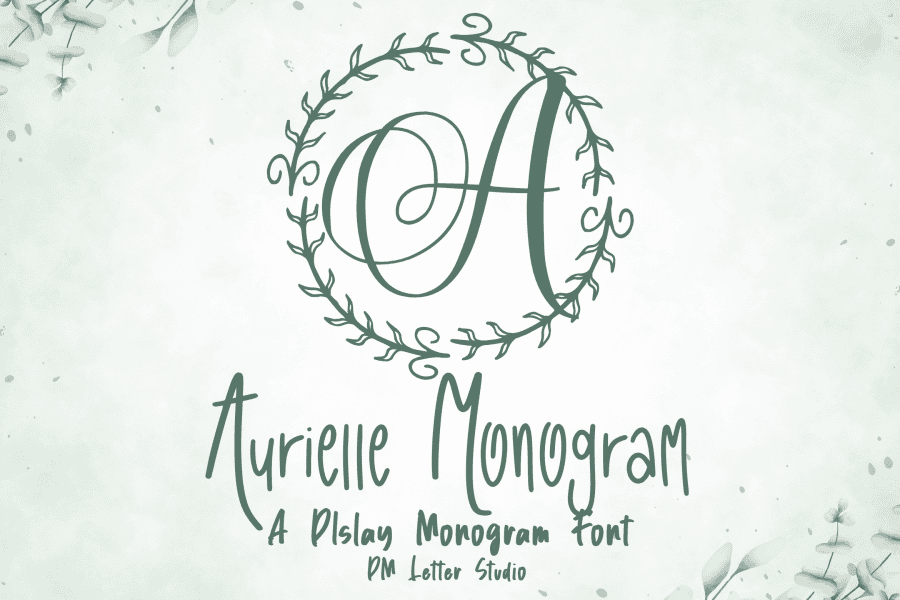 Aurielle Monogram Font · 1001 Fonts