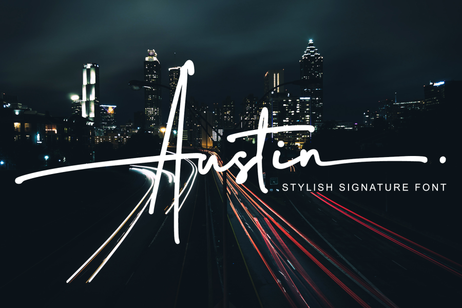 Austin Stylish Signature Font · 1001 Fonts