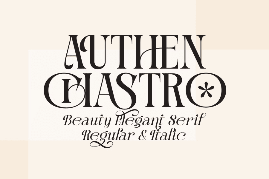 Authen Chastro Demo Font Family · 1001 Fonts