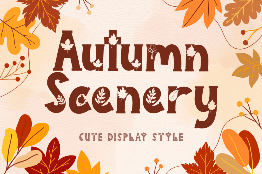 Autumn Scenery Font · 1001 Fonts