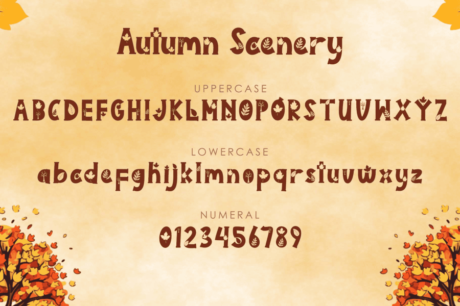 Autumn Scenery Font · 1001 Fonts