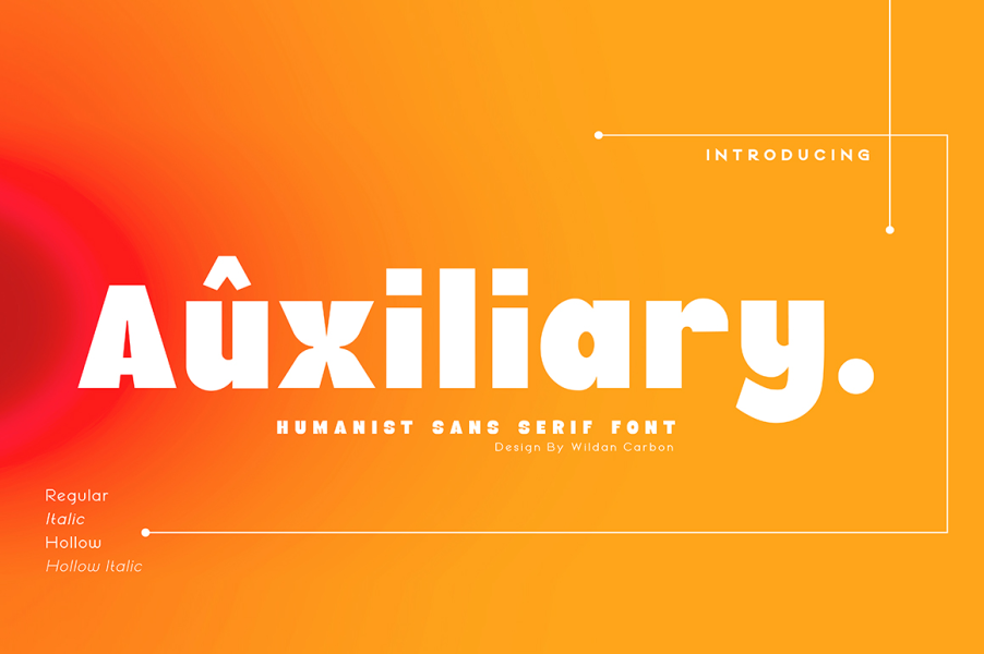Auxiliary (Demo) Font Family · 1001 Fonts