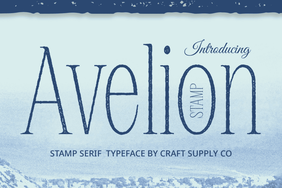 Avelion Stamp Demo Font · 1001 Fonts