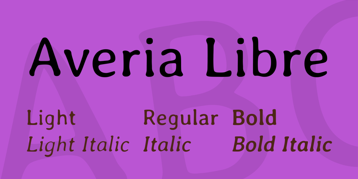 Averia Libre Font Family · 1001 Fonts