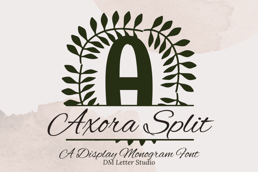 1 Free Cricut Monogram, Minimalist Split Font · 1001 Fonts