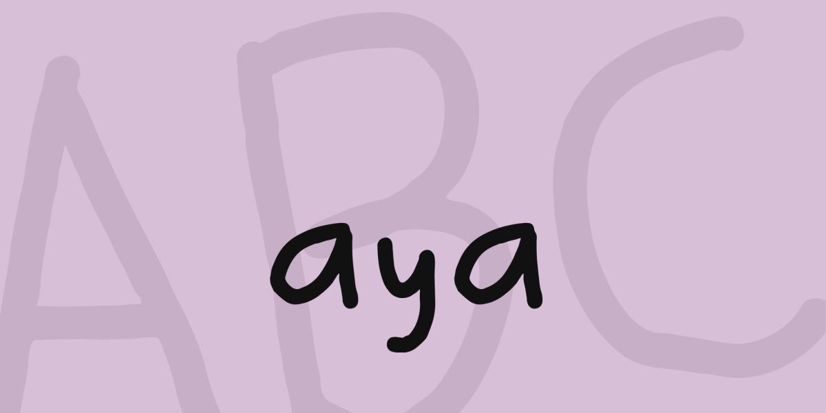 aya Font · 1001 Fonts