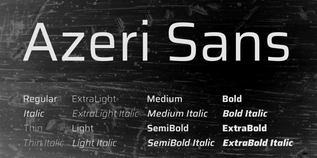 Azeri Sans Font Family · 1001 Fonts