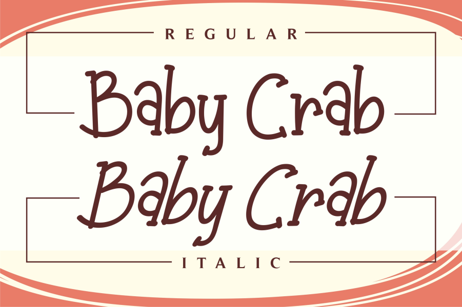 1 Free Crab, Handwritten, Regular Font · 1001 Fonts