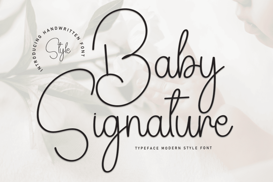 Baby Signature Font · 1001 Fonts