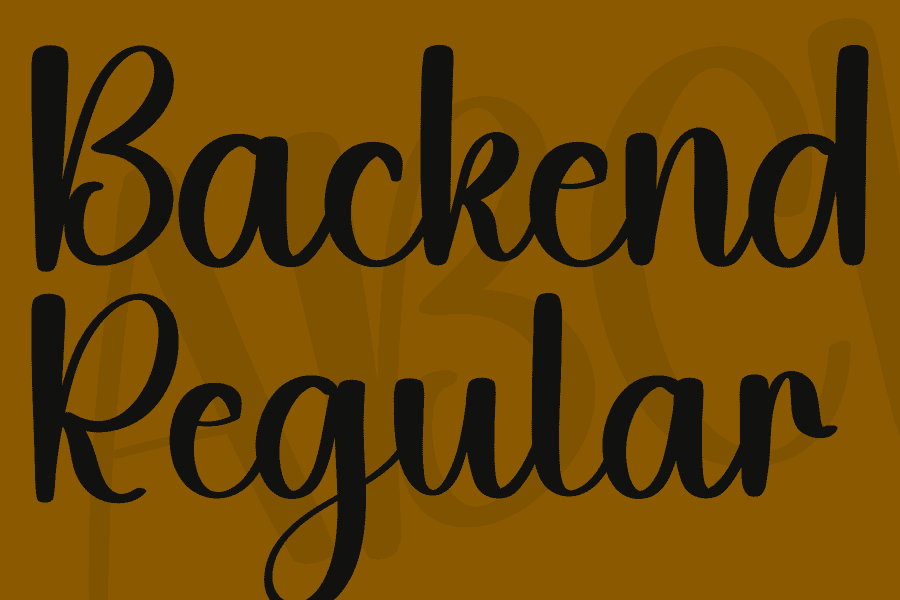 Backend Font · 1001 Fonts