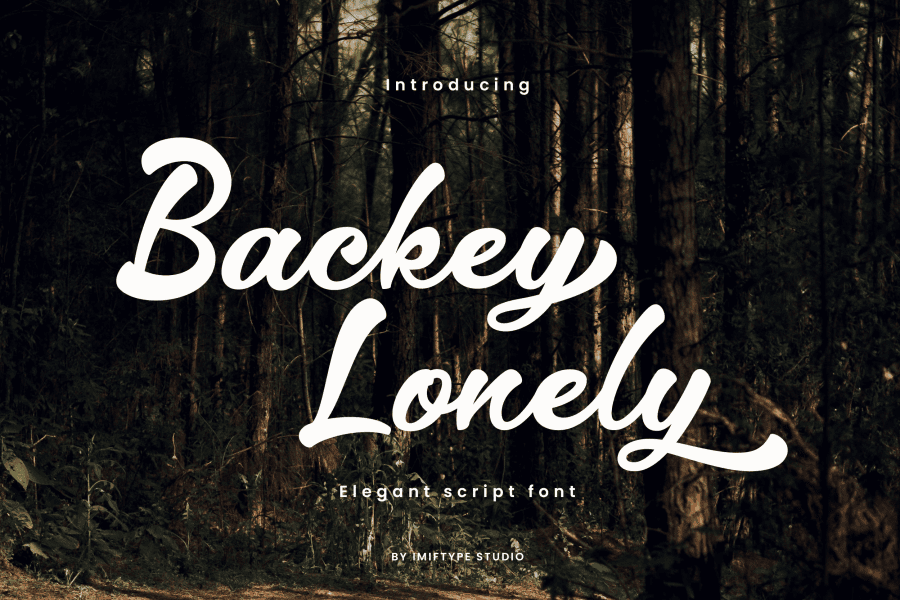 Backey Lonely Font · 1001 Fonts