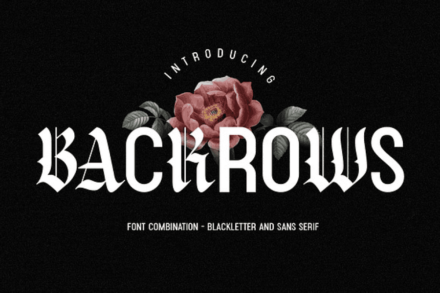 Backrows Font Family · 1001 Fonts