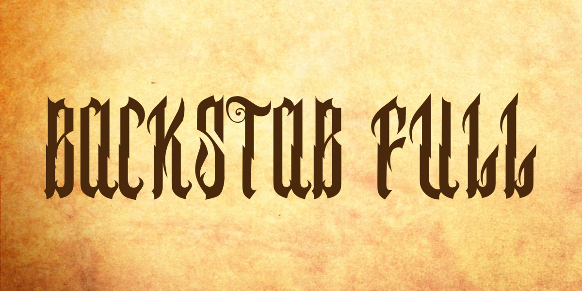 BACKSTAB FULL Font · 1001 Fonts