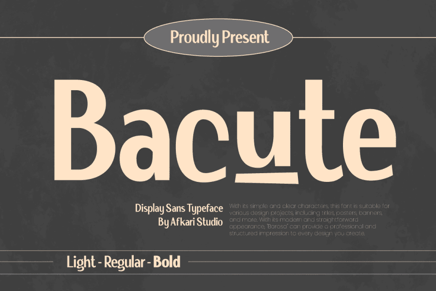 Bacute Font · 1001 Fonts