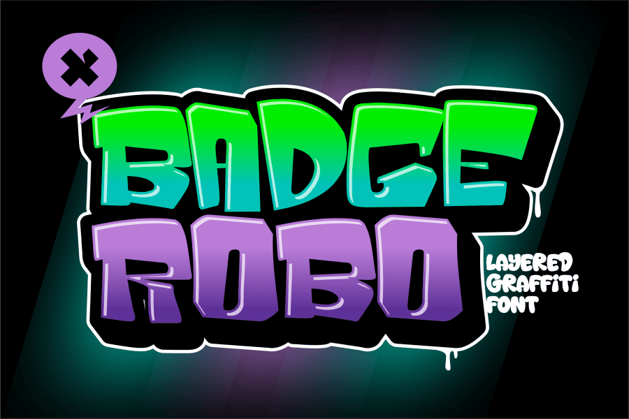 Badge Robo Font Family · 1001 Fonts