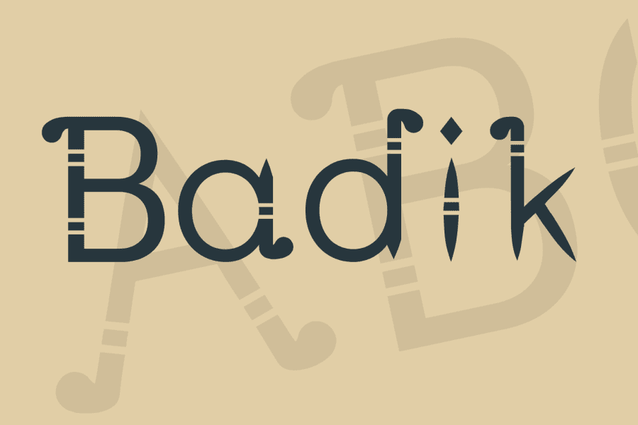 Badik Font · 1001 Fonts