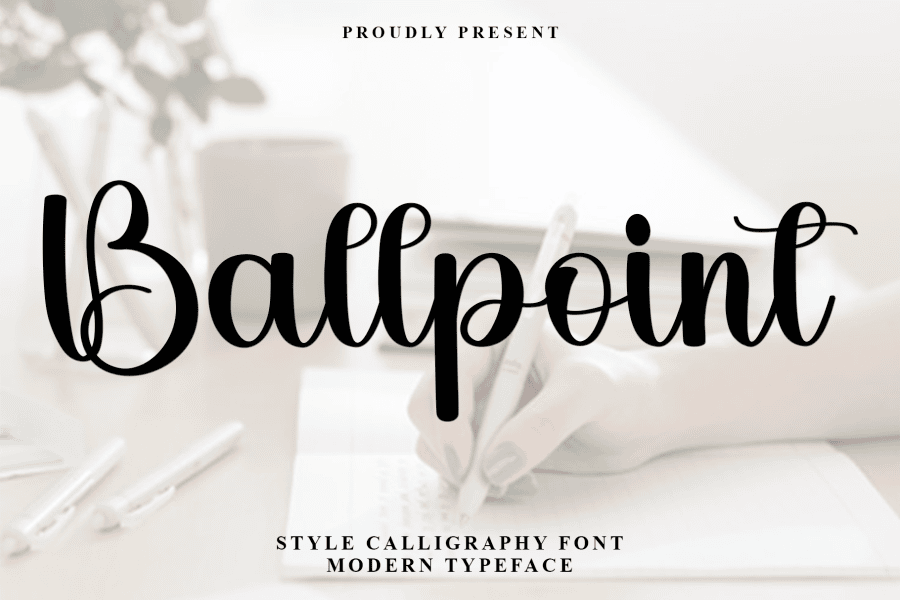 Ballpoint Background Font · 1001 Fonts