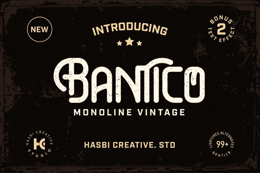 Bantico Monoline Font · 1001 Fonts