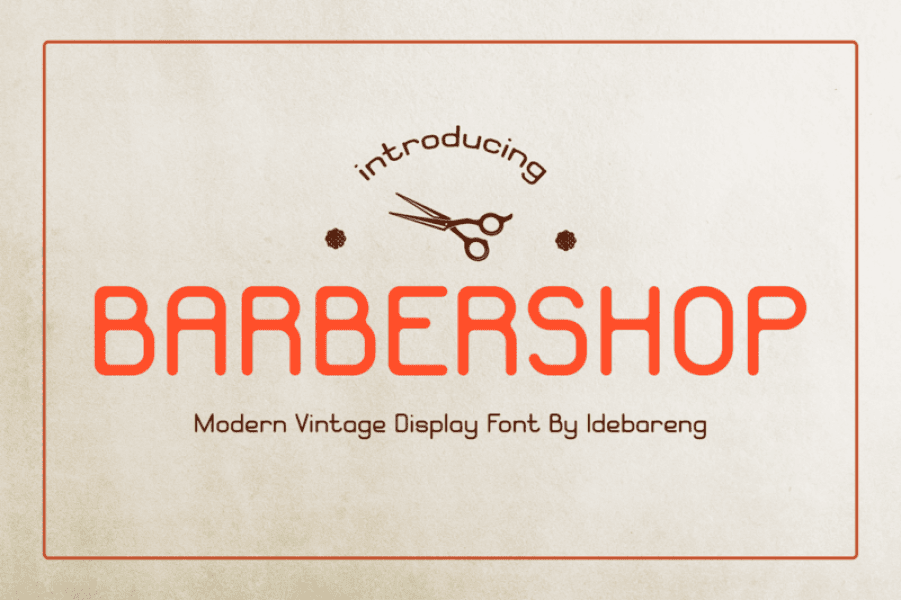 Barber Shop Font On The Mark Home